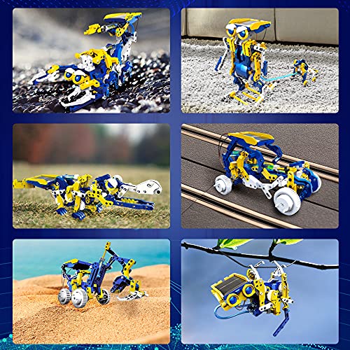 STEM Solar Project Toys 11-in-1, 231 Pieces Solar and Cell Powered 2 in 1, Educational DIY Assembly Kit Science Building Set Gifts for Kids Aged 8+