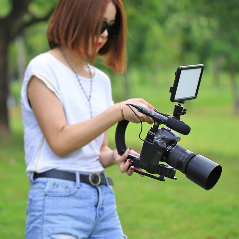 Baluue U-Shaped Portable C-Frame Set Gimble Stabilizer Cellphone Holder Handle Grip Video Action Stabilizer Low Position Video Stabilizer Mobile Holder Abs Camera Low Frame