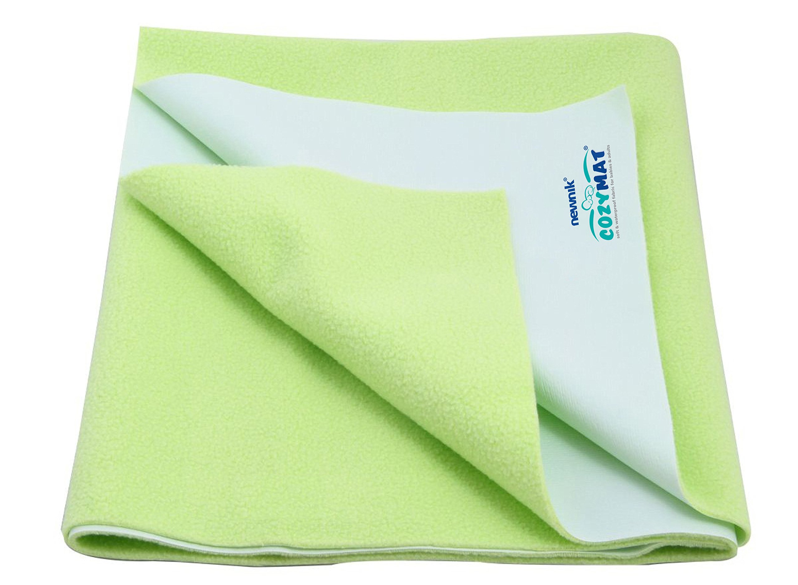 Newnik Cozymat Waterproof, Breathable, Reusable Mat/Underpad/Absorbent Sheets/Mattress Protector (Size: 70 x 100 Centimeter, LEMONGREEN)