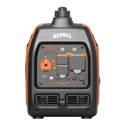 GENMAX Portable Inverter Generator,3300W Ultra-Quiet Gas Engine, EPA Compliant, Eco-Mode Feature, Ultra Lightweight for Backup Home Use & Camping (GM3300i)