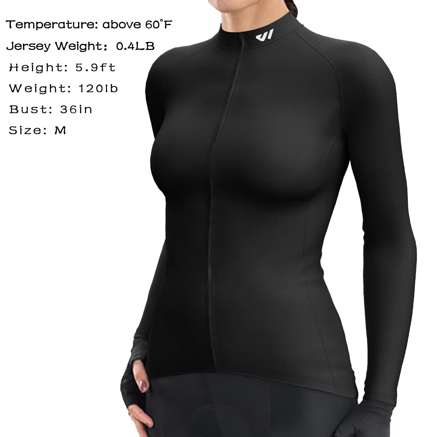 Wulibike Bicycle Shirts Women Bike Shirts for Women Long Sleeve Specialized Womens Cycling Jersey Black