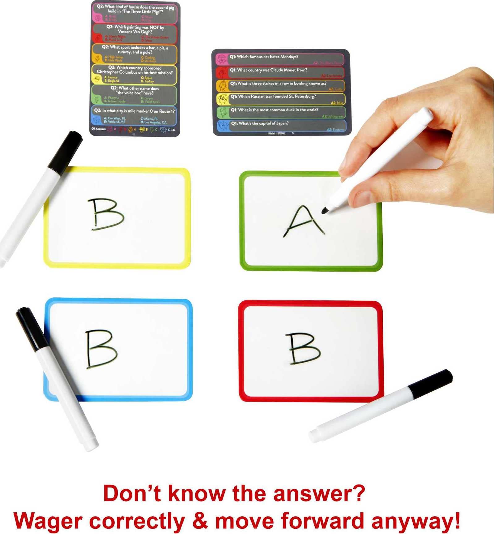 Mattel Games Trivia Crack The Board Game Based on Trivia App Game with Question Cards, Wager Tokens & Powerup Cards