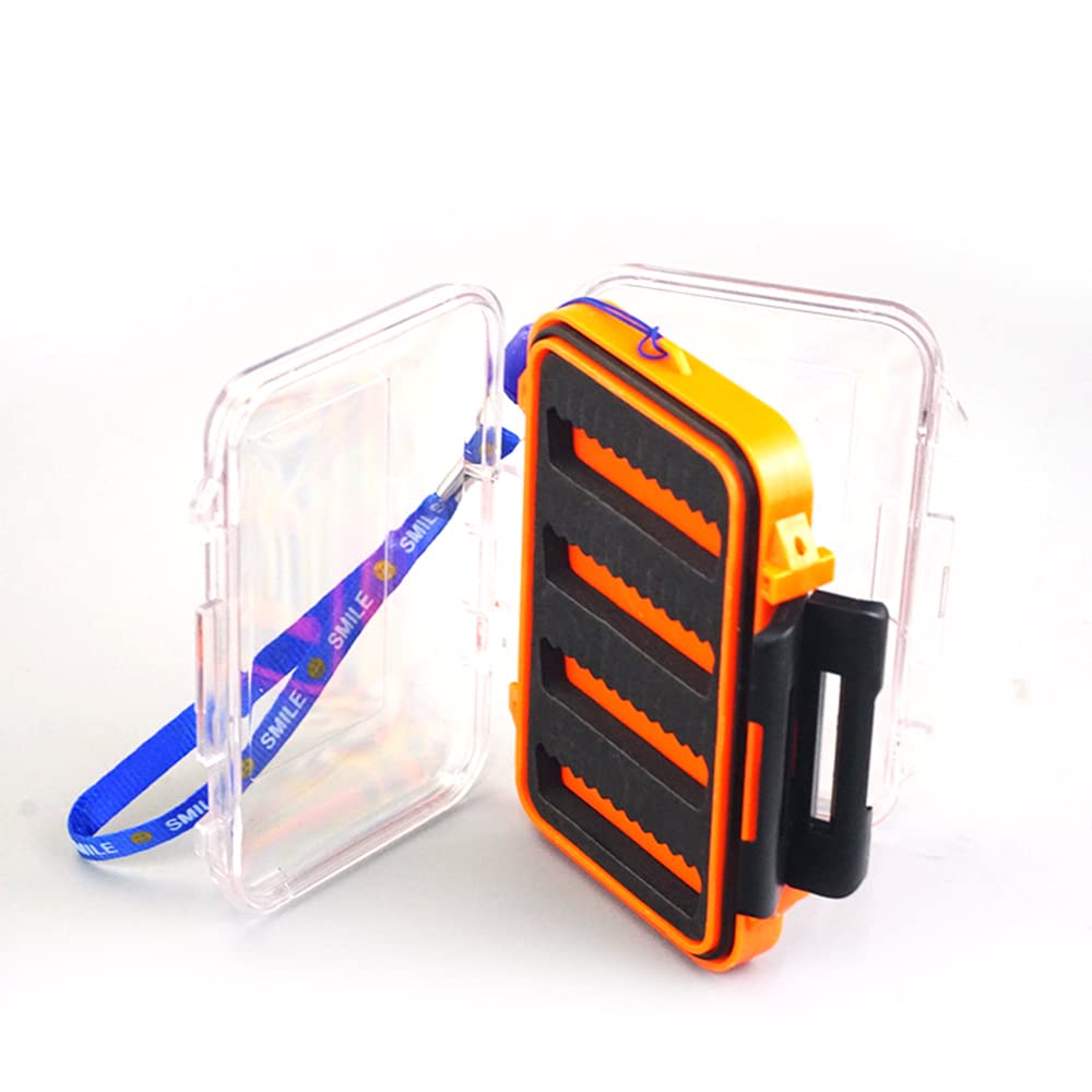 BLLNDX Fishing Lure Box Portable Waterprooof Multiple Compartments Fly Fishing Tackle Box, Fishing Tackle Storage Trays Accessory, Lure Lures Spoon Hook Bait Storage Case