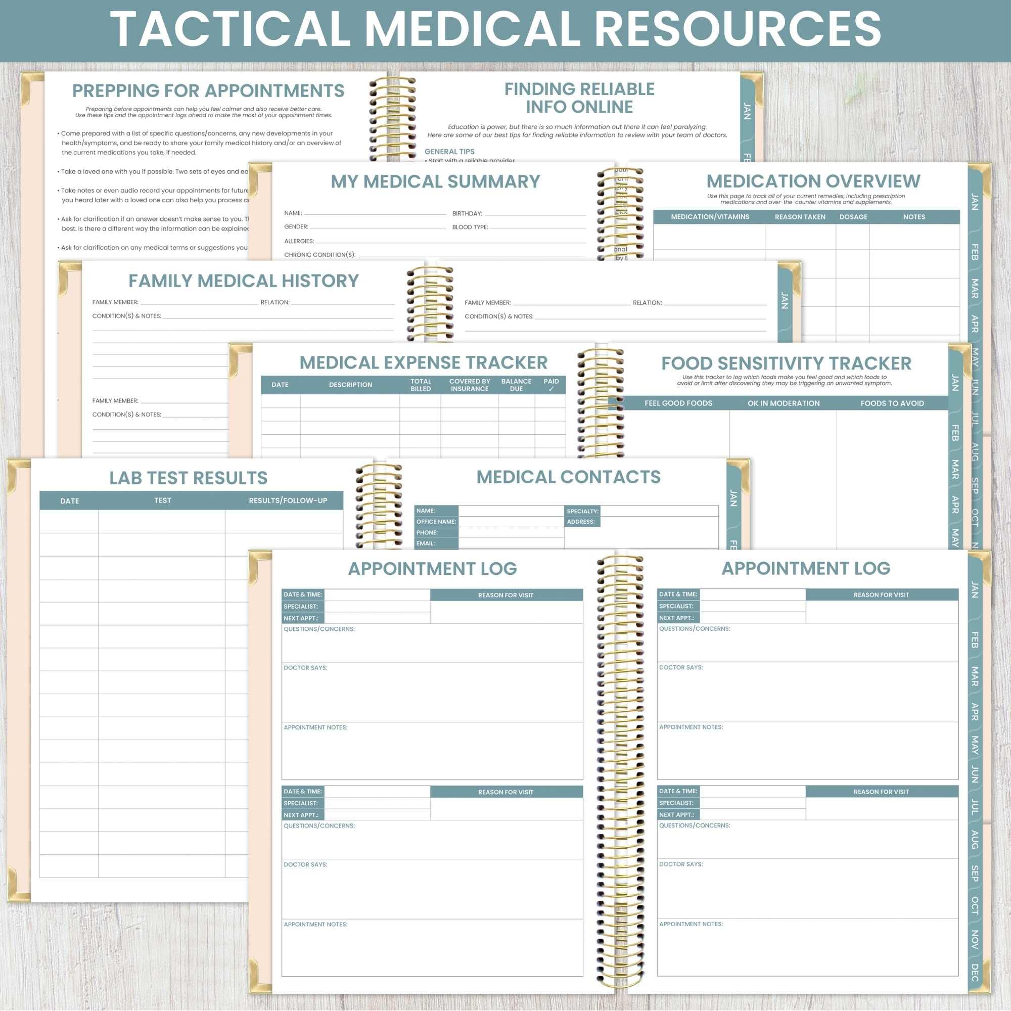 bloom daily planners Undated Chronic Illness Planner & Medical Journal - 12 Month Pain & Symptom Tracker, Mood & Medication Log, Appointment Organizer (7β x 9β)- You Are Stronger Than You Think