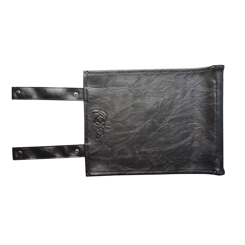 Scroll Dice Tray DIce mat Holder Storage Pouch Rolling Mat DND D and D Dungeons & Dragons Game Dice with Zippered Holds up to 14 Metal Plastic Polyhedral Dice Accessories (Black)