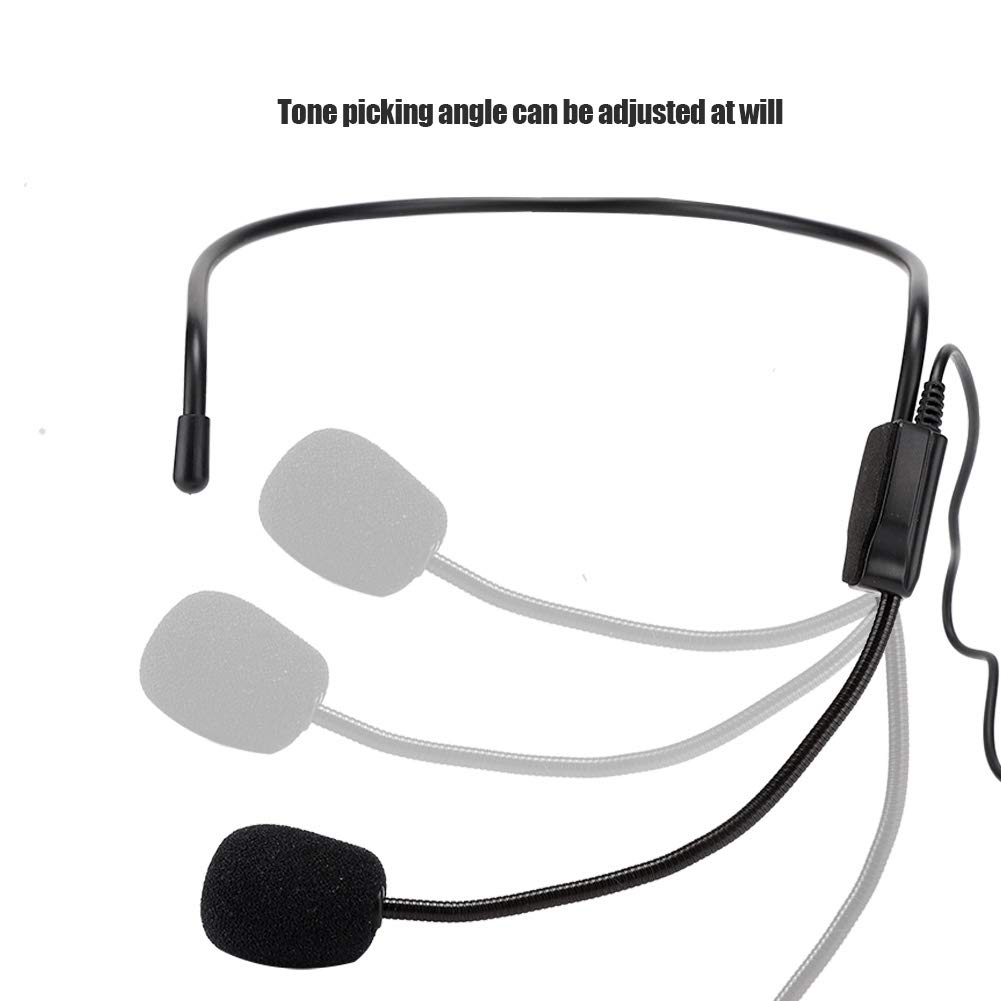 Mini Mic,Mini XLR 3 Pins TA3F Plug Head-Wear Mic,Professional Wireless Headset Microphone,for Waist Mounted Wireless Transmitter