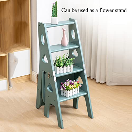 BINGDONGA 2 in 1 Folding Ladder Chair Portable Multifunctional Step Stool Stool Dual Purpose Stepladders Seat for Kitchen/Pantry/Closets and Home Ladder