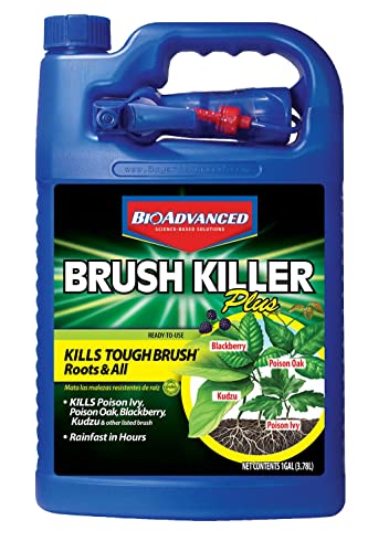 BioAdvanced Brush Killer Plus, Ready-to-Use, 1 Gal â Kills Tough Brush Roots & All, Kills Poison Ivy