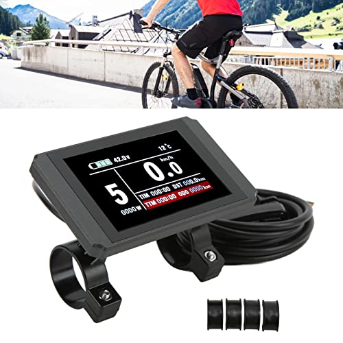 Bike Display Meter, 72V Bike LCD8H Panel with Connector Electric Accessory Electric Modification Accessories