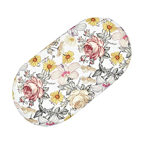 Stretchy Bassinet Sheet, Breathable Universal Cradle Sheet for Rectangle, Oval, or Hourglass Bassinet Pads/Mattress, Ultra Soft Fitted Sheets for Baby Boys Girls