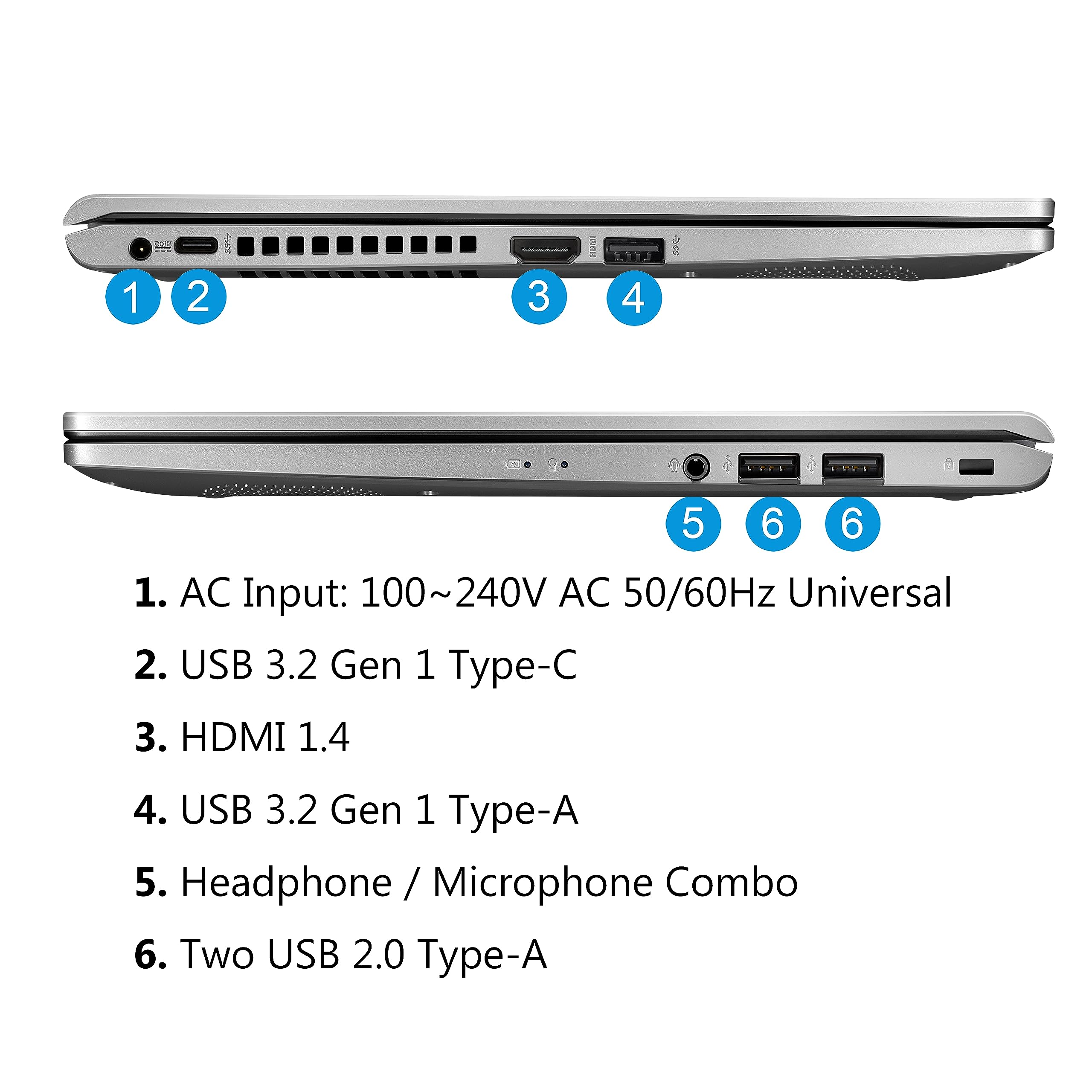 ASUS 2023 VivoBook Business Laptop, 14" HD Display, Intel Dual-Core i3-1115G4 3.0GHz, 16GB RAM, 1TB PCIe SSD, Webcam, WiFi, Bluetooth, HDMI, USB C, 8.5 Hours Battery Life, Windows 11 Pro, MarsPC
