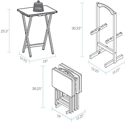 Casual Home 5pcs Set-White Tray Table