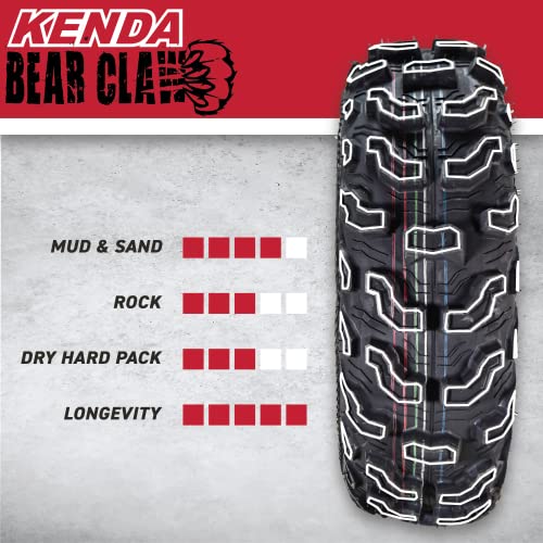 Kenda Bear Claw EX 25x10-12 Rear ATV 6 PLY Tires Bearclaw 25x10x12-2 Pack