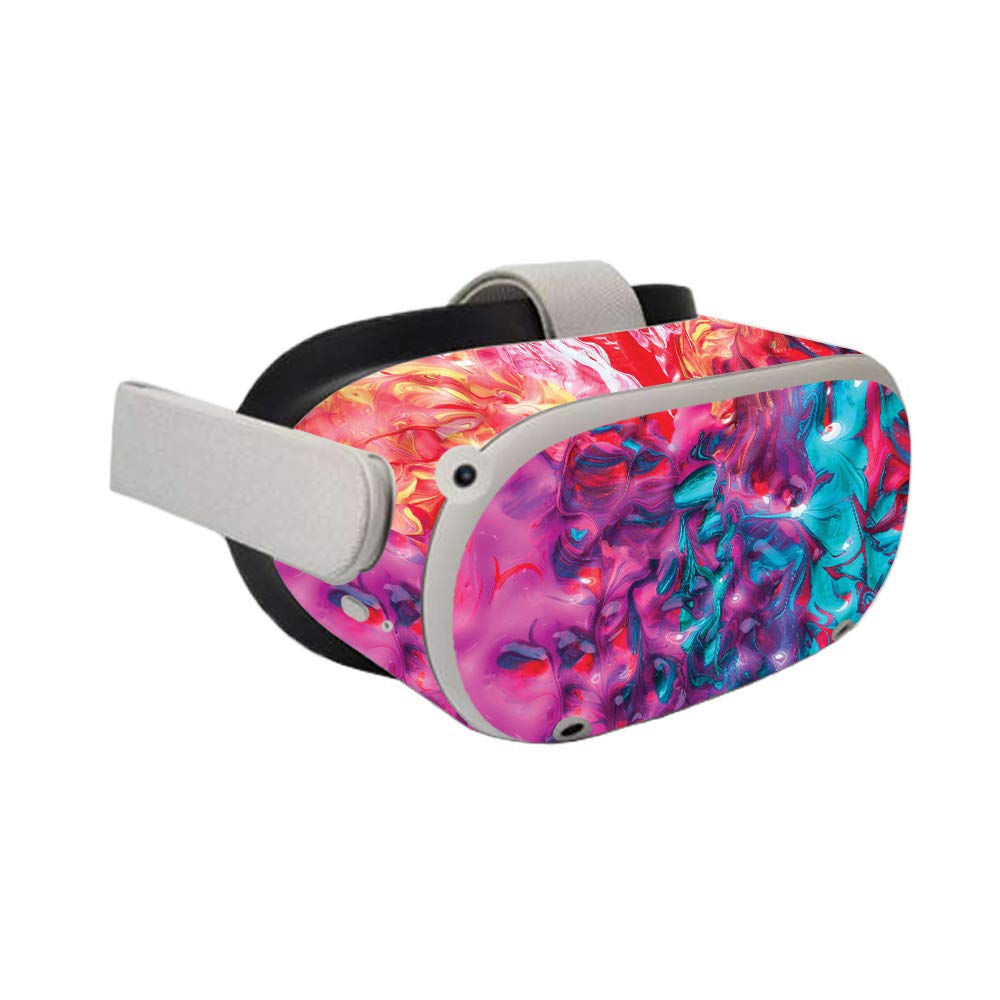 MightySkins Skin Compatible with Oculus Quest 2 - Paint Party | Protective, Durable, and Unique Vinyl Decal wrap Cover | Easy to Apply, Remove, and Change Styles | Made in The USA (OCQU2-Paint Party)
