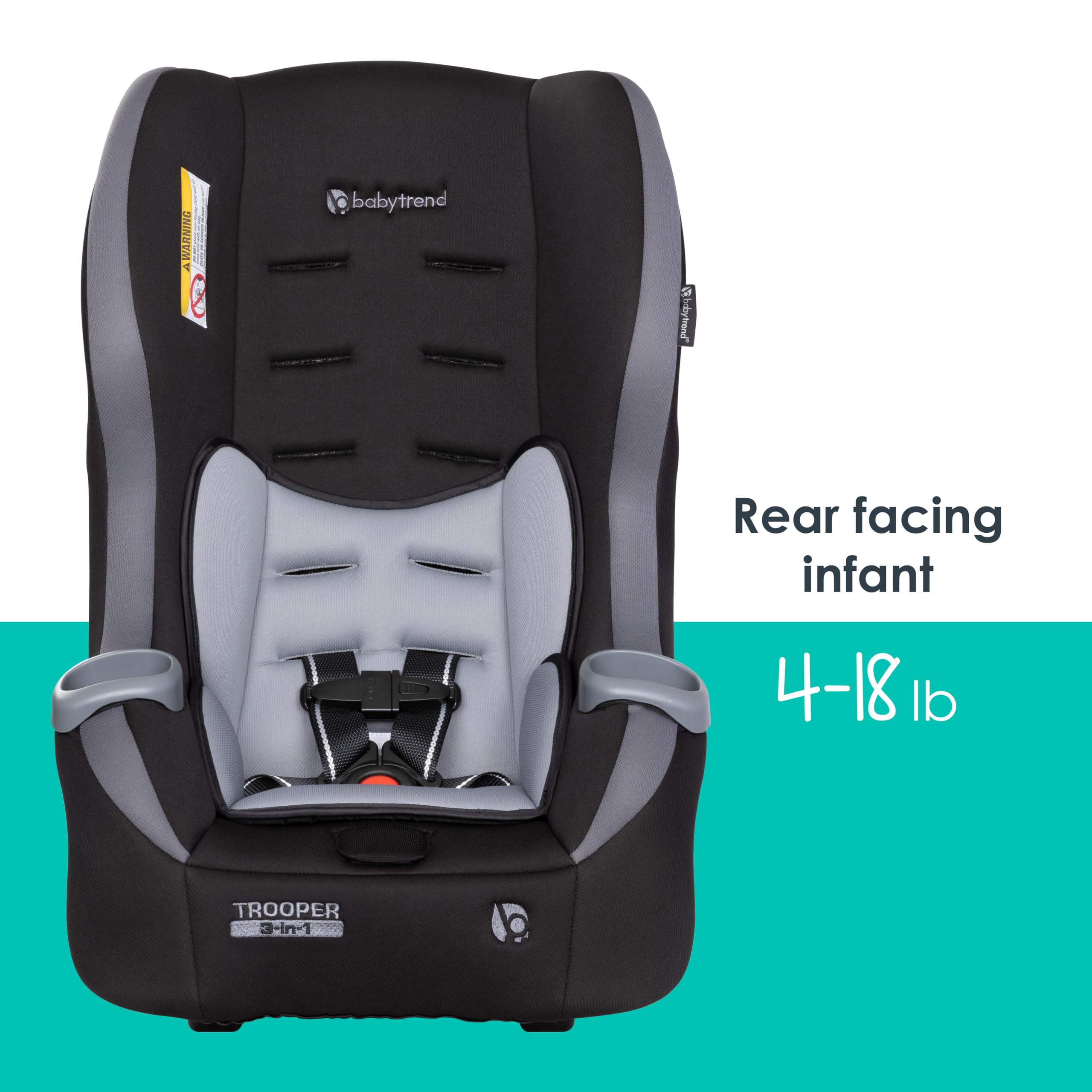 Baby Trend Trooper 3-in-1 Convertible Car Seat, Cassis Pink
