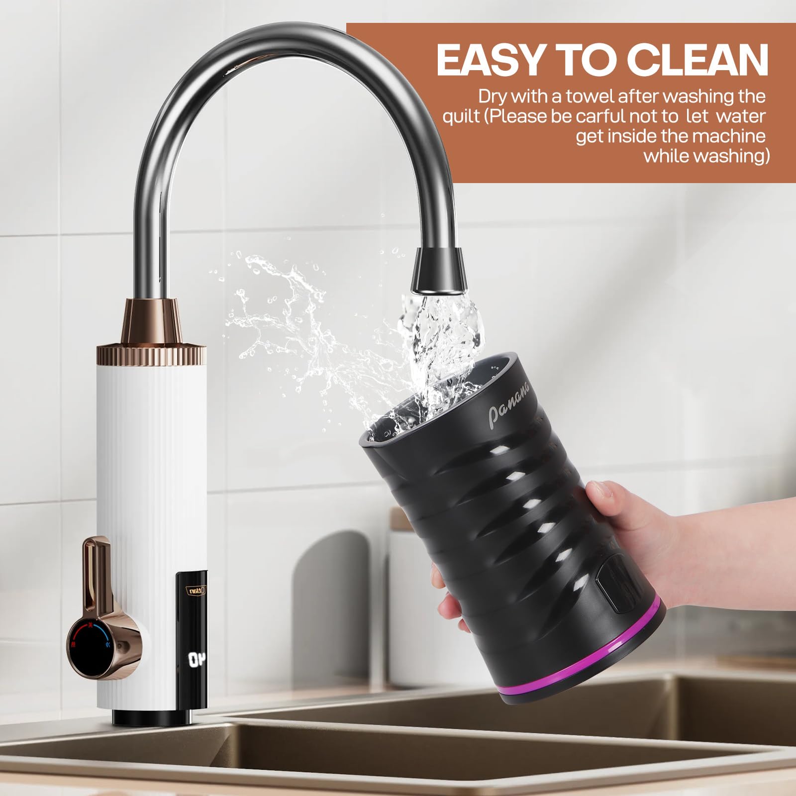 Electric Milk Frother, Automatic Milk Steamer, 4-IN-1 Hot & Cold Foam Maker-8.4oz/240ml Milk Warmer for Latte, Cappuccinos, Silent Operation & Shut-off (Black)
