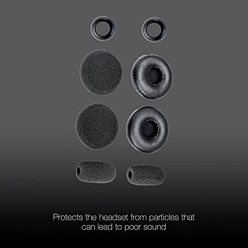 Ear Cushion Kit for Blue Parrott C400-XT Bluetooth Headset 204159 - Replacement Accessories - Ear Cushions, Microphone Foam Windscreens Covers by Global Teck