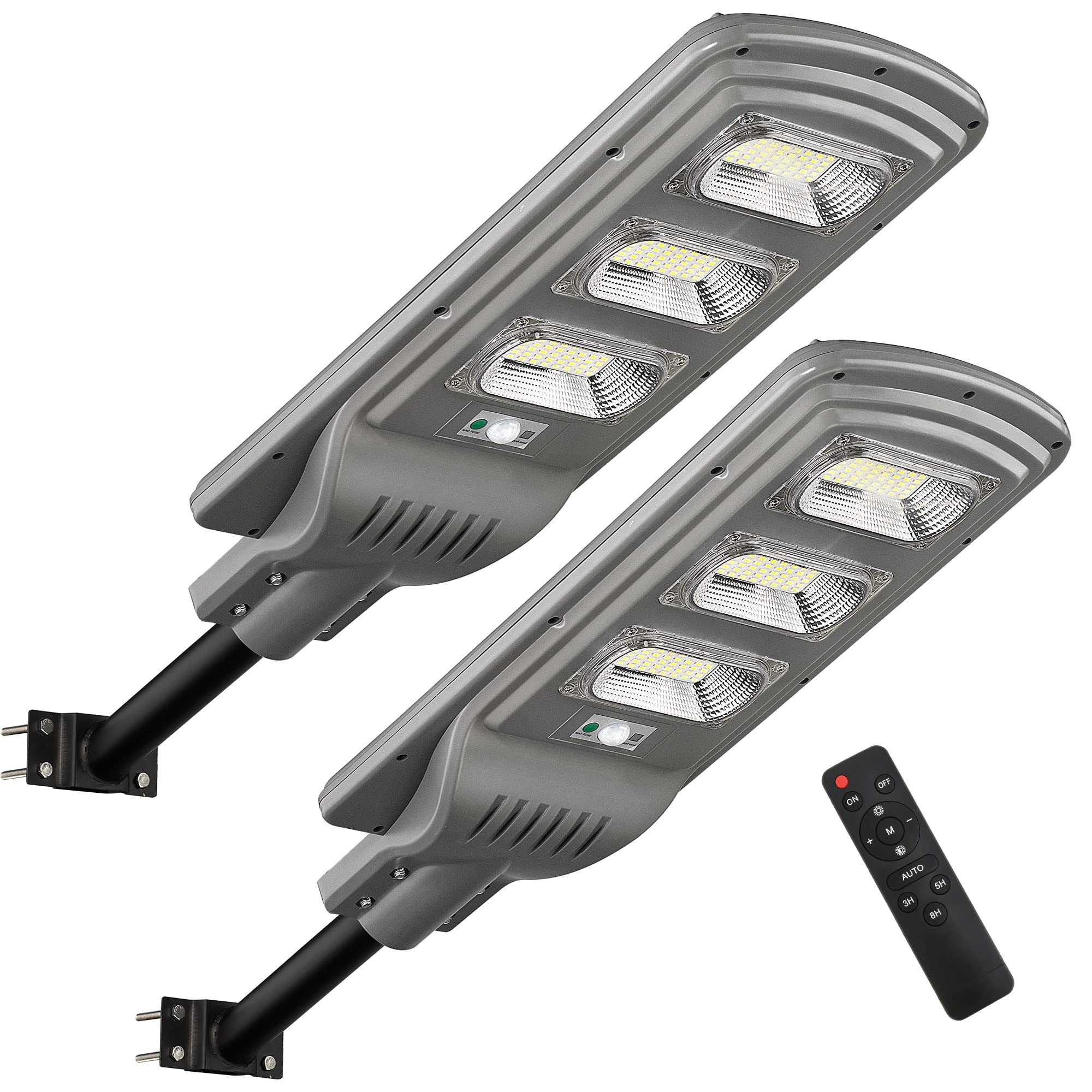 Lovus Solar Street Lights Dusk to Dawn with Radar Sensor for Parking Lot, Yard, Garage