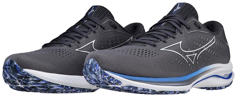 Mizuno Men's Wave Rider 25 | Neutral Support Running Shoe |Eco Friendly Materials | Obsidian | US 10