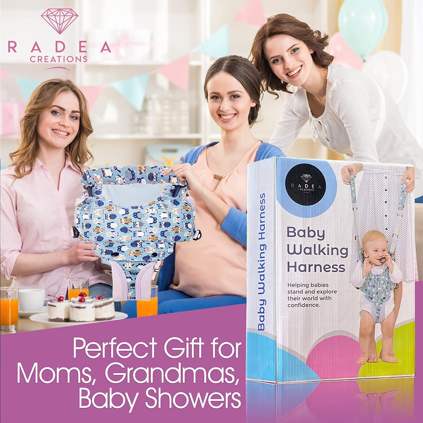 Baby Walking Harness - Easy-Wearing Baby Harness for Walking - Walk & Stand Baby Walker Harness - Comfy Padded Baby Walking Assistant - Walking Harness for Toddlers