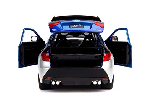 Jada Toys Rubber Tires 1:24 Fast & Furious - Brian's Subaru Impreza WRX STI, Blue (99514)