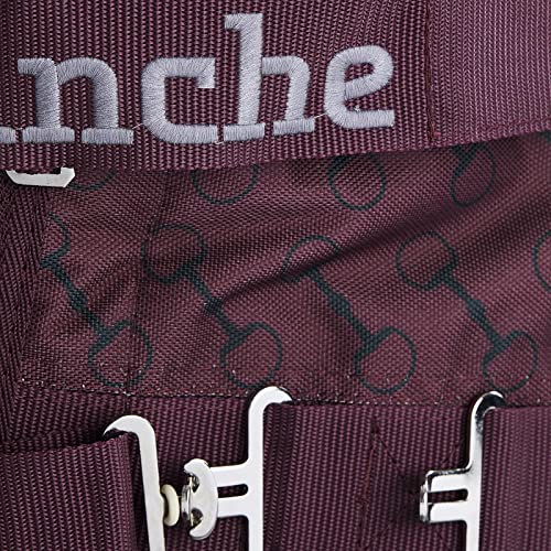 HORZE Avalanche 1200D Ripstop High Neck Medium Weight Waterproof Horse Turnout Blanket (150g Fill) - Red Mahogany Burgundy - 81 in