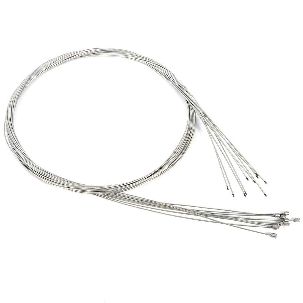 Bike Shifter Cable 10pcs, Derailleur Cable, Road Shift Cable Set, Braking Line Wire Repair Replacement Accessory for Mountain Bike Road Bike