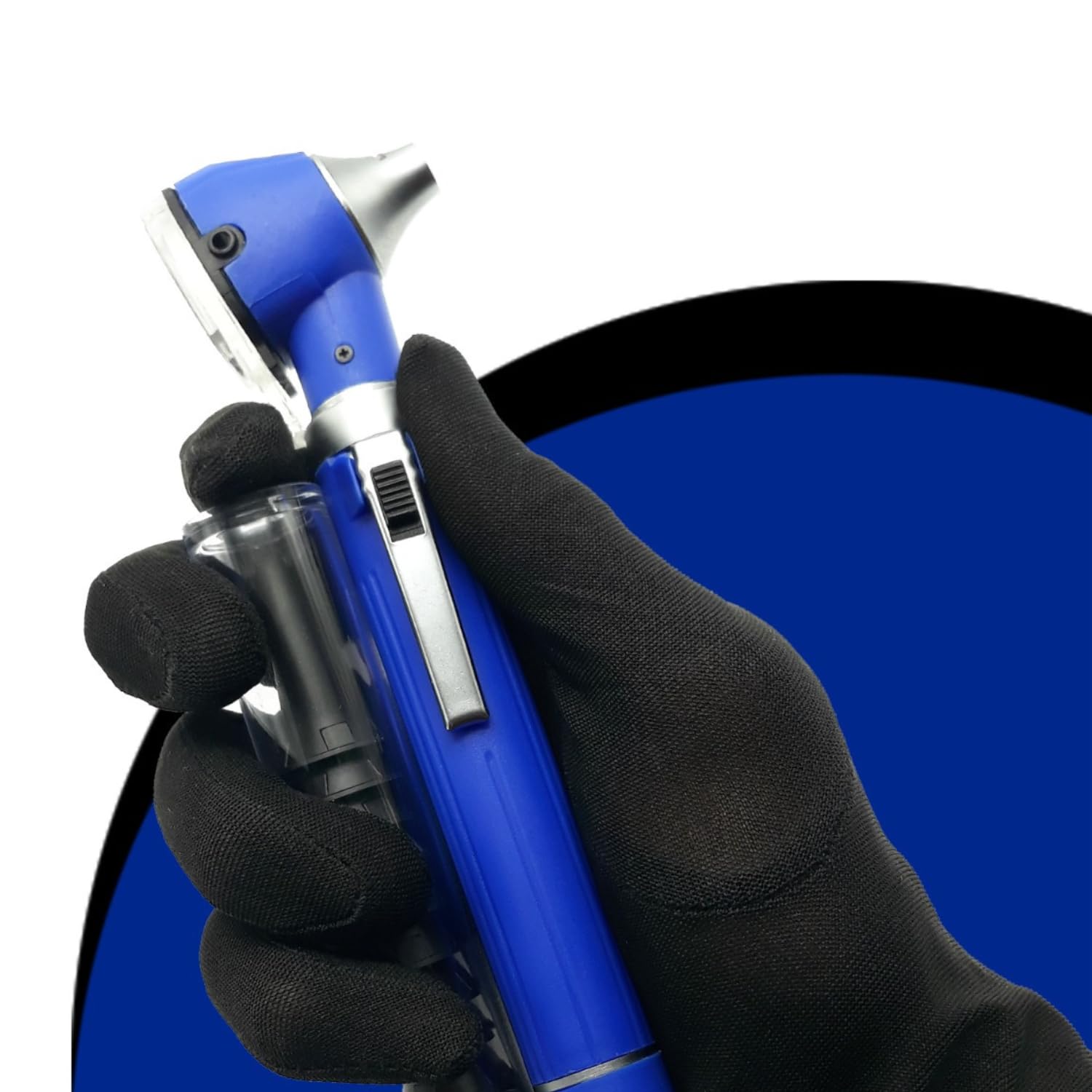 MEDCASE Brilliance Otoscope - Professional Ear Scope with LED Light and Speculum for Ear Examination and Diagnosis - Ideal for Professional and Home Use - Blue