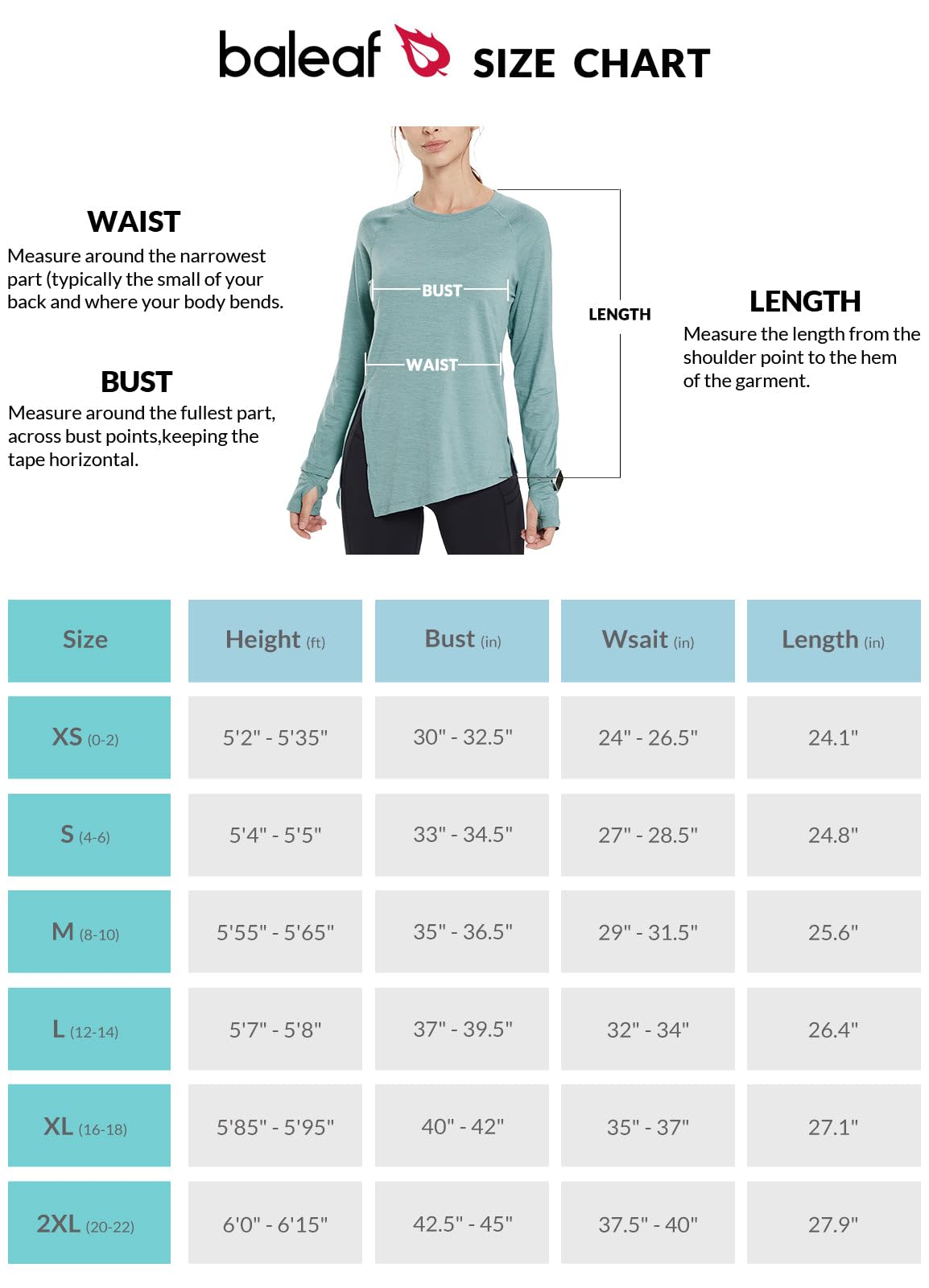 BALEAF Women's UPF 50+ Long Sleeve Sun Protection Shirts SPF Hiking Shirts Quick Dry Tie Front Side Slit Running White XL