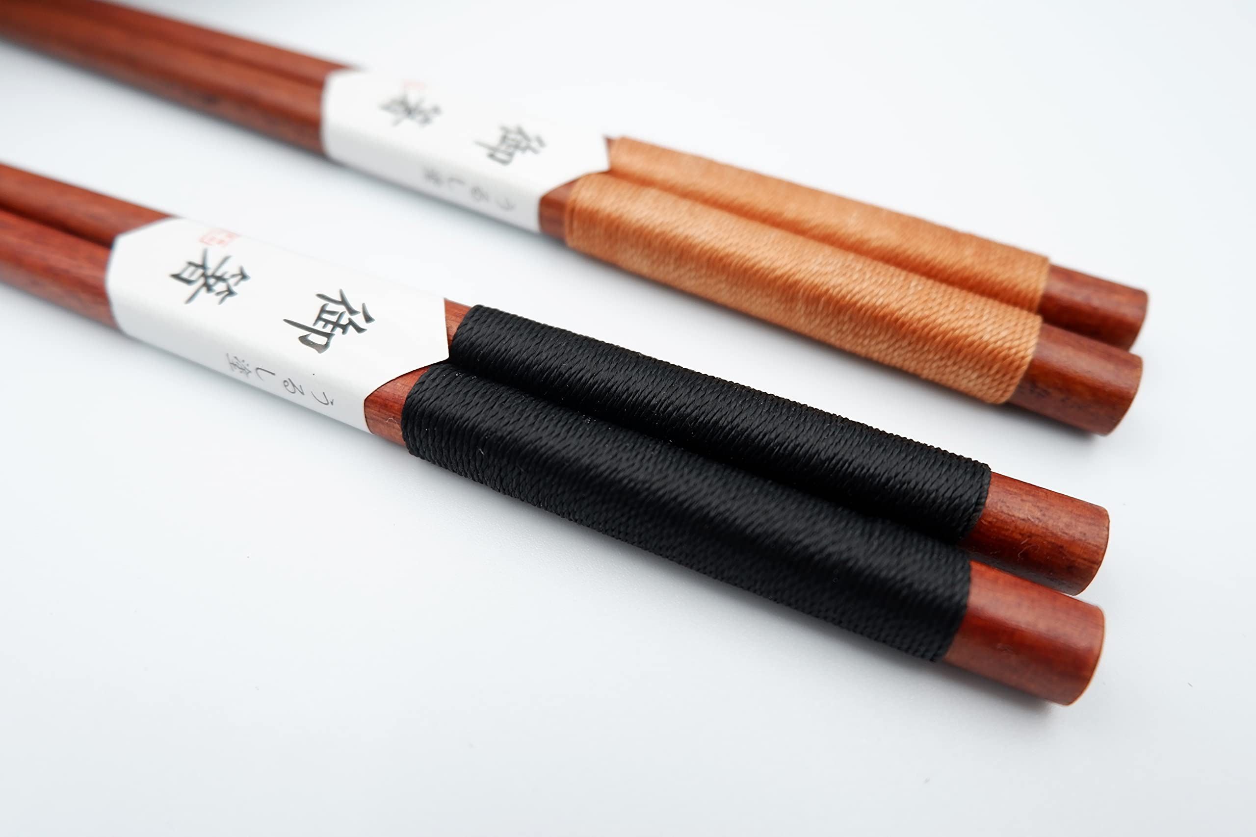 Chopsticks 2 Pairs Reusable Japanese Wooden Chopsticks for Sushi, Noodles as Ramen, Udon, Soba, Pho Dishwasher Safe 9 inches