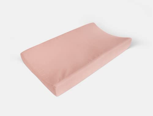 Changing pad Cover - Organic Cotton - Handmade in America - Solid Blush Pink Changing pad Cover