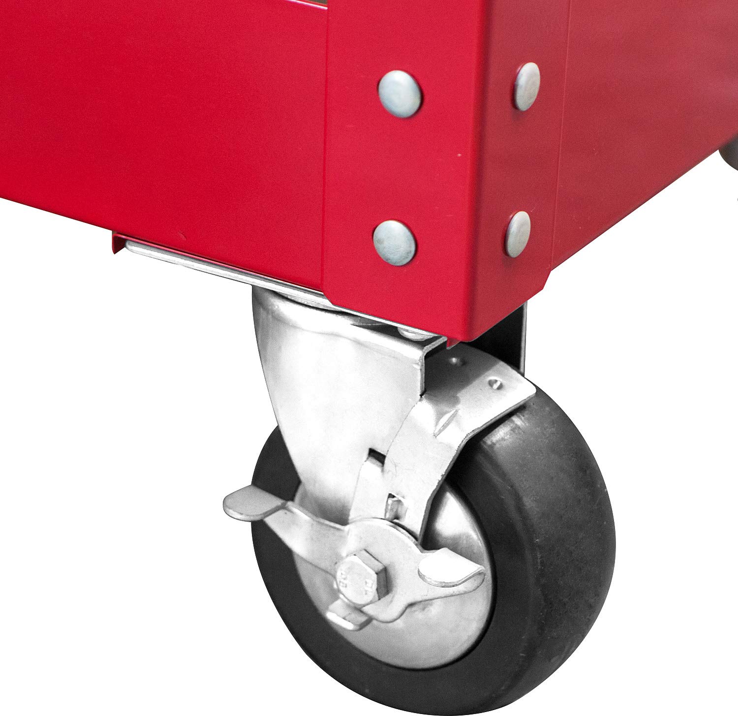 BIG RED TC325C Torin Garage Workshop Organizer: Heavy Duty Steel Rolling Tool Storage Cart with Top Cabinet and 2 Drawers, Red