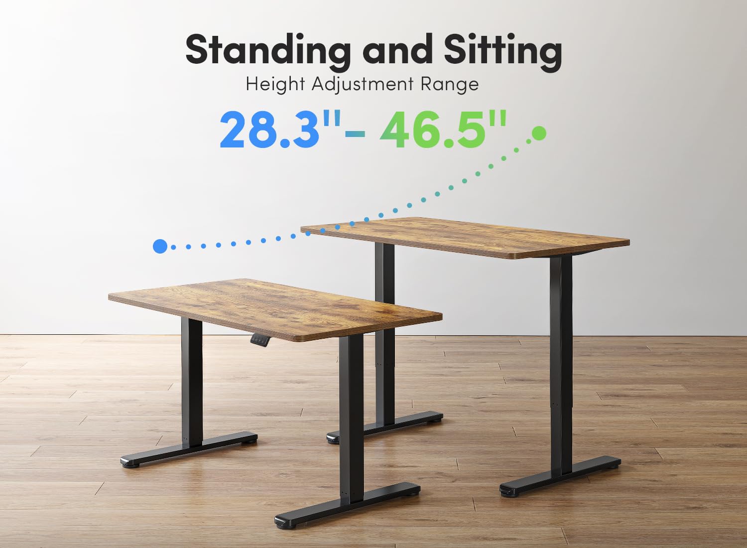 FEZIBO Electric Standing Desk, 40 x 24 Inches Height Adjustable Stand up Desk, Sit Stand Home Office Desk, Computer Desk, Black
