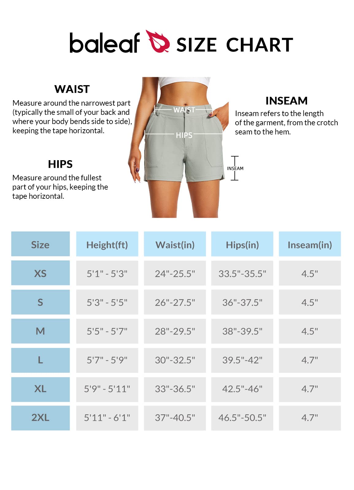 BALEAF Women's 4.5" Golf Shorts Stretch Quick Dry Outdoor Causal Summer Shorts with Zipper Pockets UPF 50+ Water Resistant Light Grey L