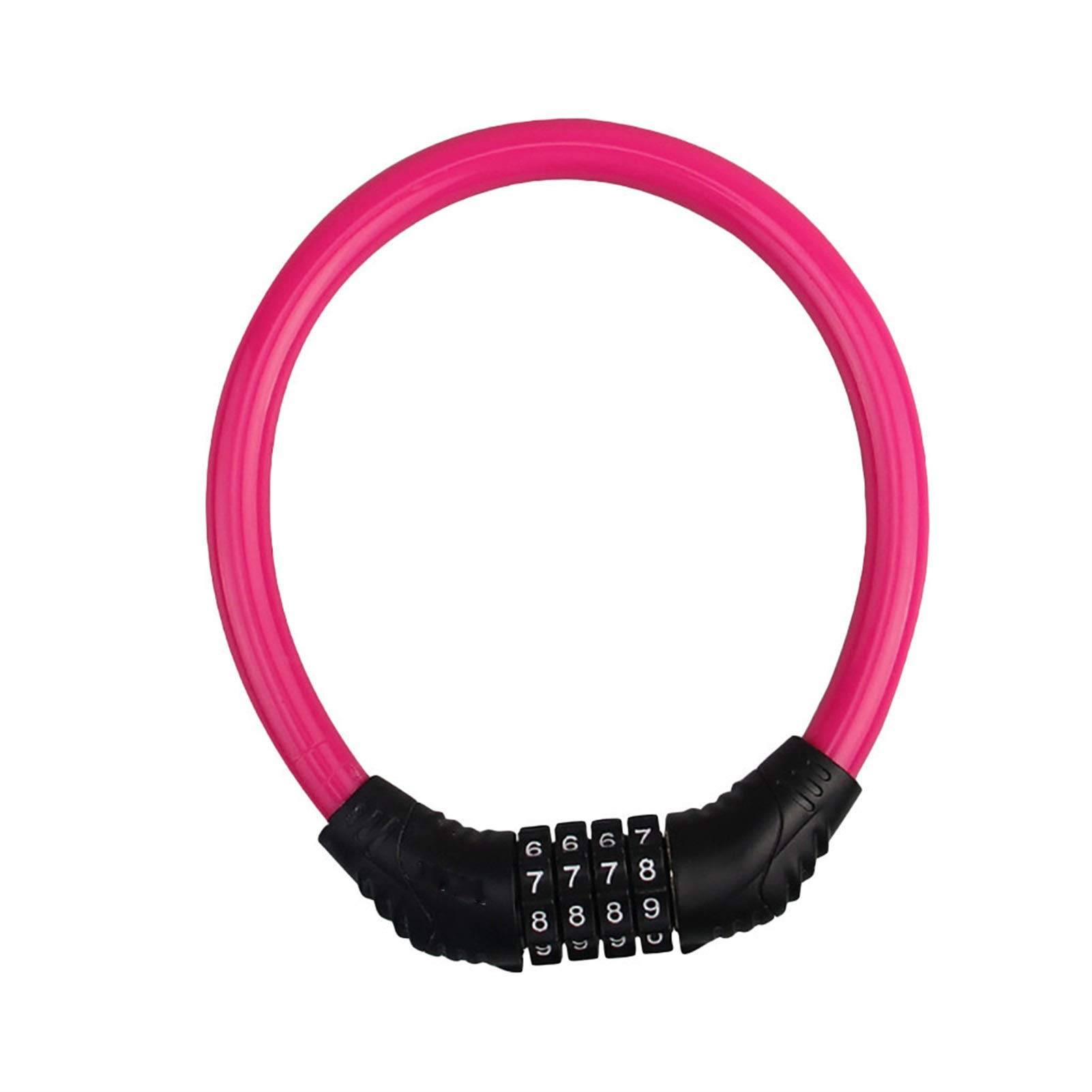 Bike U-Lock Bike Lock Cable Locks for Bicycle Heavy Duty Safety Bicycle Accessories Combination Chain Security Digital (Color : Red)