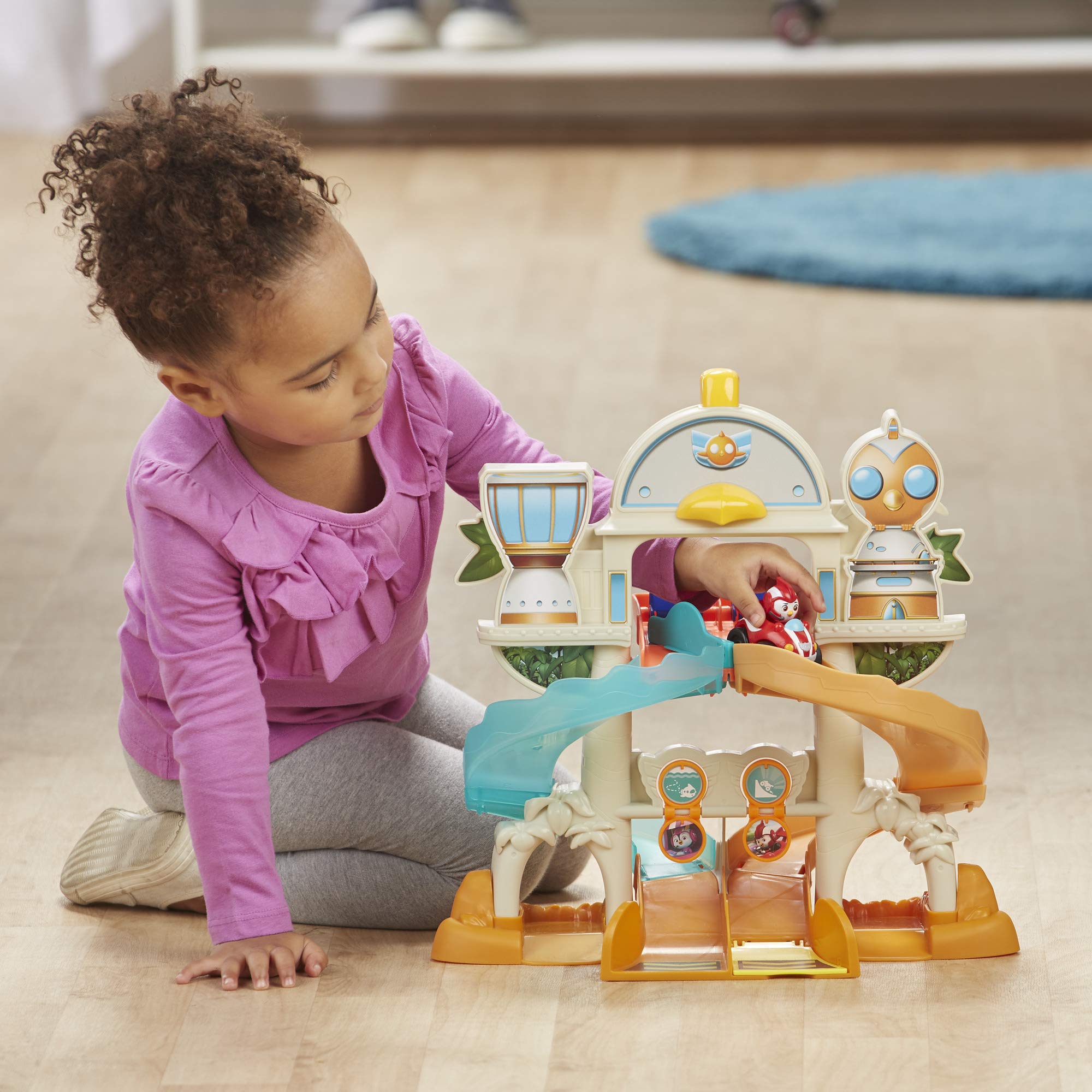 Hasbro Toys Top Wing Mission Ready Track Playset, Includes Ramp Jump & Double Vehicle Launcher for Top Wing Vehicles, Toy for Kids Ages 3 to 5, Model Number: E5277