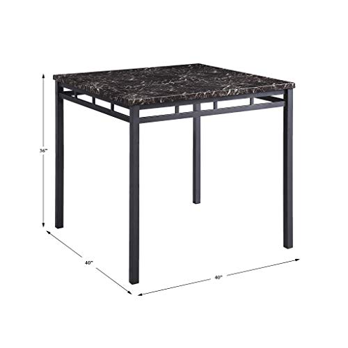 Homelegance 5-Piece Pack Counter Height Dinette Set, Black