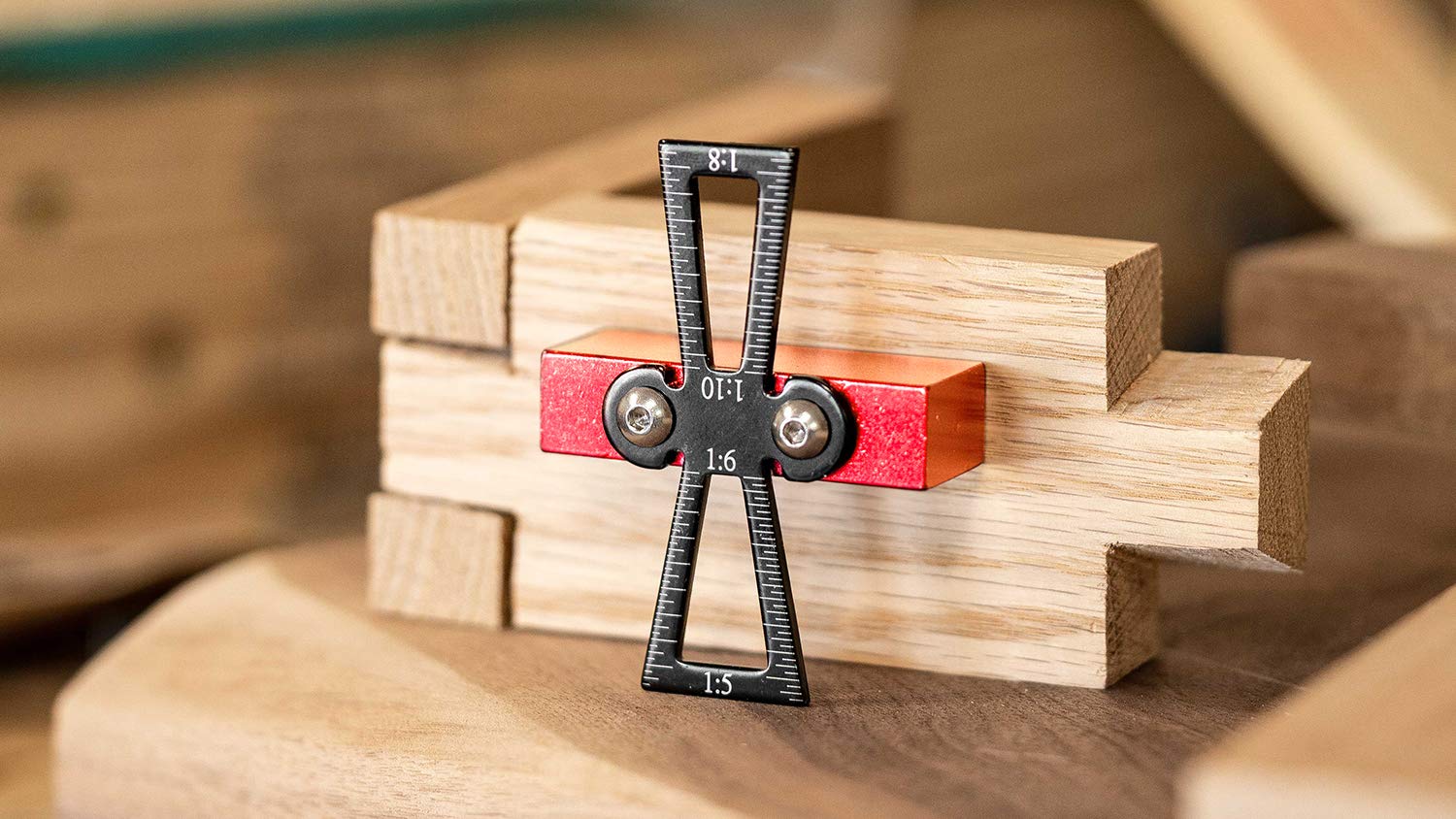 Dovetail Marker – Wood Dovetail Tool – Woodworking Hand Tool for Crafts – Precise Dovetail Guide with 1:5, 1:6, 1:8 and 1:10 Slopes – Extra-Large Body – Ergonomic Design