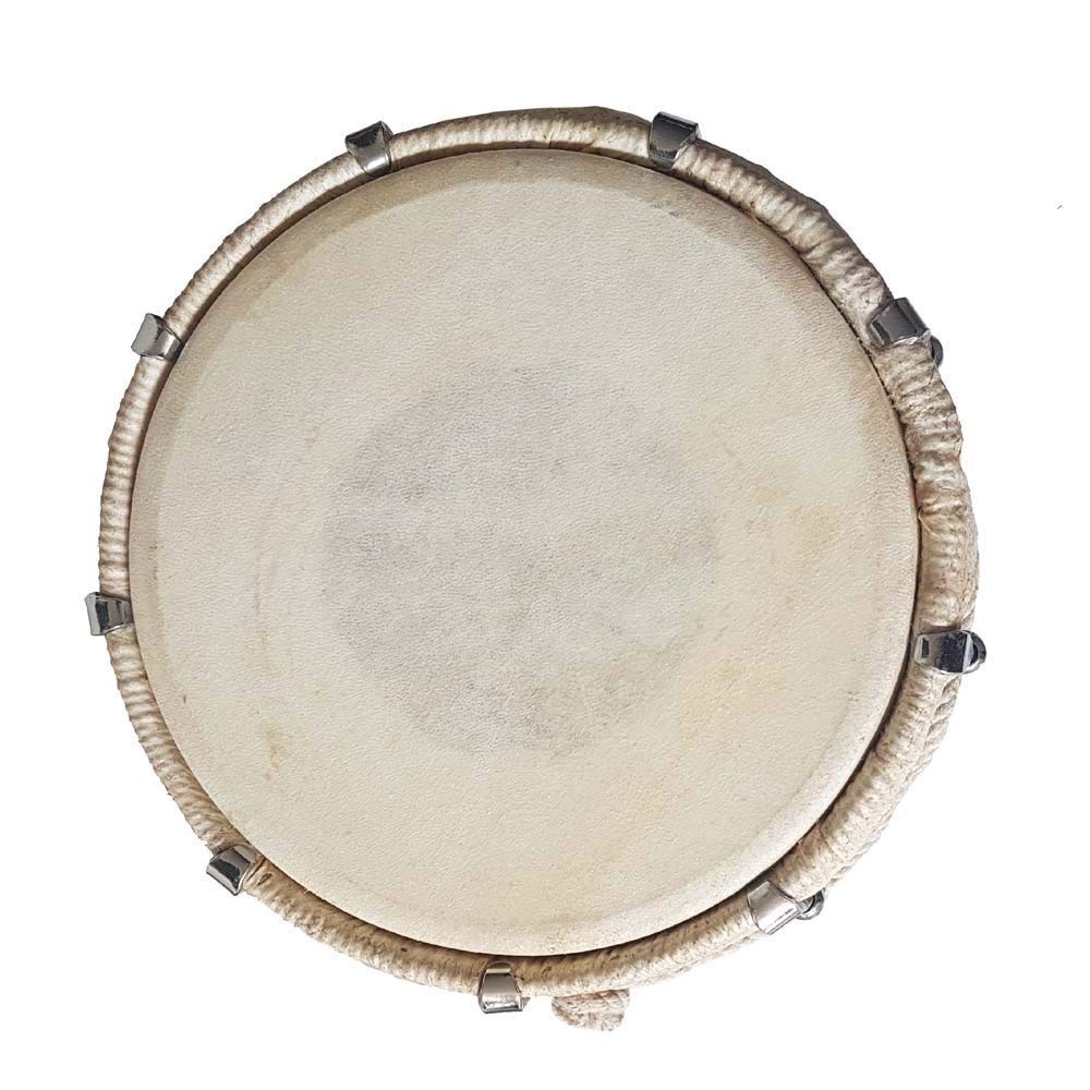 Handmade Wooden Dholak Folkisches Indian Music Instrument Tied By Rope