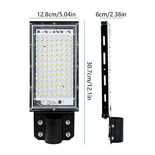 Nirelief Solar Street Light, 100w Led Waterproof Outdoor Security Lamp, Pathway Floodlight, Home Security Lighting for Garden Patio Veranda Yard, Warm White