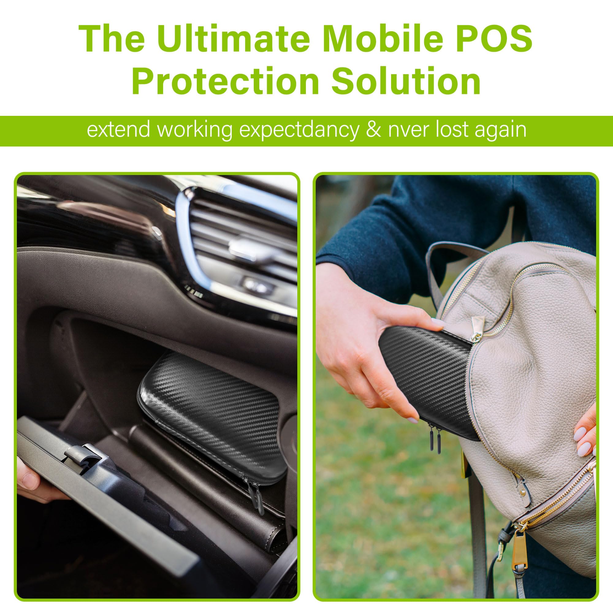 Carrying Case Compatible with Shopif POS Go Hardware, Handheld Bag for Mobile Point of Sale Machine for Retail & Small Businesses - Case for Credit Card Reader, Barcode Scanner Equipment
