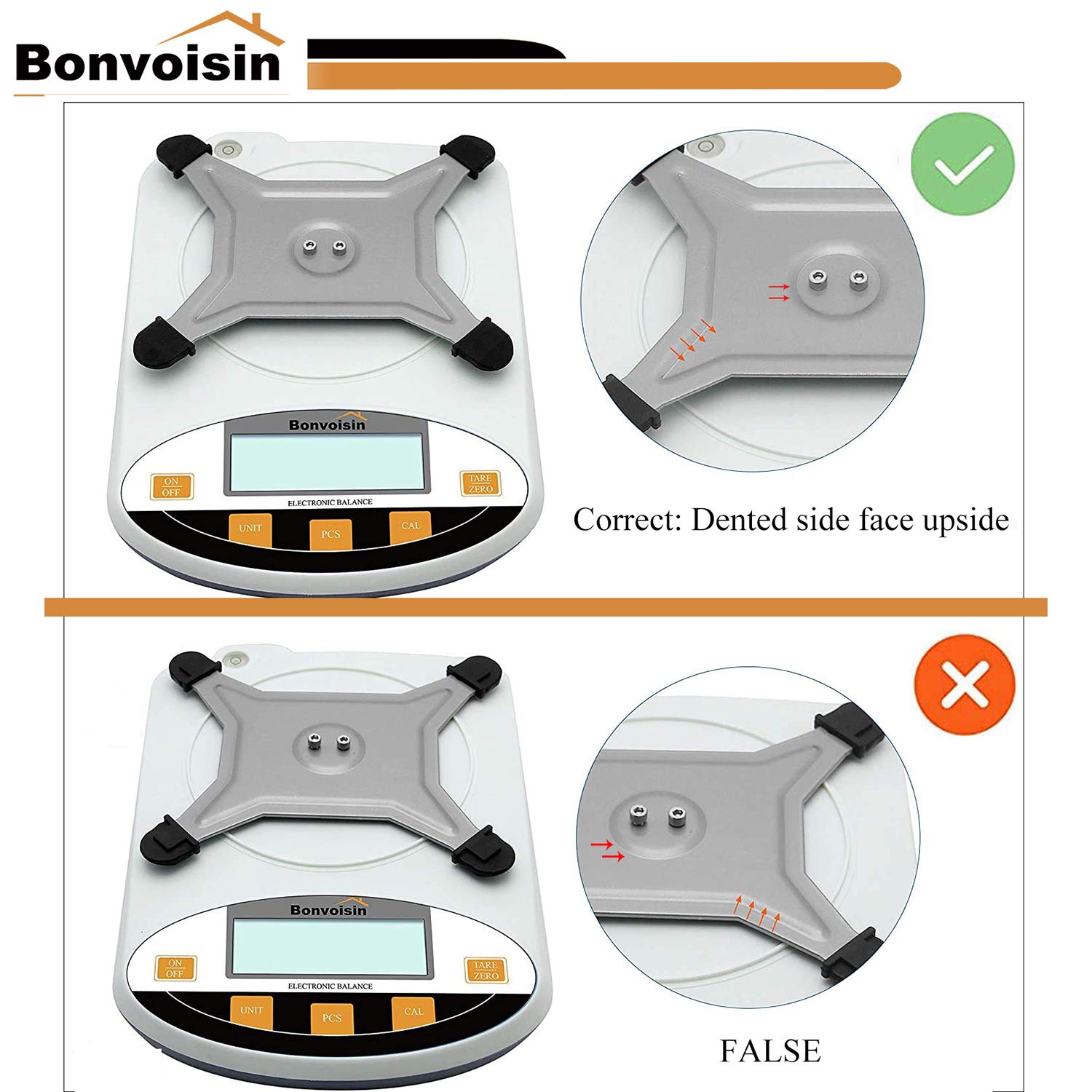 Bonvoisin Lab Scale 5000gx0.01g Digital Precision Analytical Balance 10mg High Precision Electronic Balance Jewelry Scale Kitchen Scale Scientific Scale Laboratory Scale Balance (5000gx0.01g)