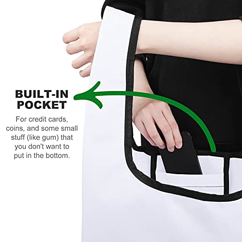 Cute Mermaid Secret Printed Reusable Grocery Bag with Handle Foldable Shopping Tote Bags Portable for Supermarket Camping