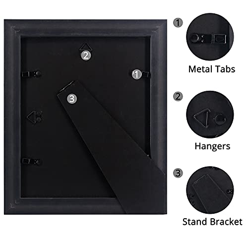 GraduationMall 8x10 Picture Frames, Real Glass, Display Photos for Wall or Tabletop, Mahogany with Gold Beads, 2-Pack