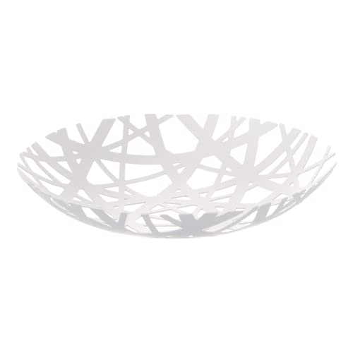 YAMAZAKI Home Bowl | Steel | Fruit Basket, One Size, White