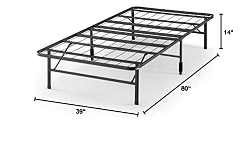 ZINUS SmartBase Tool-Free Assembly Mattress Foundation / 14 Inch Metal Platform Bed Frame / No Box Spring Needed / Sturdy Steel Frame / Underbed Storage, Twin XL