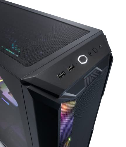 Cooler Master HAF 5 Pro High Performance Gaming PC - Intel i5 12400F - NVIDIA GeForce RTX 3060 - 16GB DDR4 3200MHz - 1TB M.2 NVMe SSD β WiFi - Windows 11 - Desktop Computer,Black