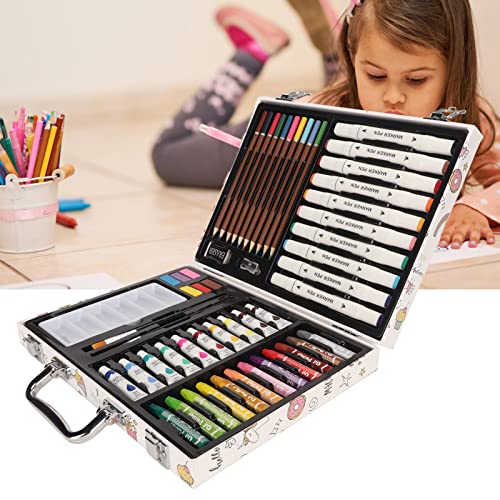 GLOGLOW Marker Crayon Kit Arts and Crafts Supplies Coloring Art Kit Gift Case Markers Crayon Colour Pencils, 53pcs Art Set for Budding Artists Kids Teens Boys Girls CrayonsDrawing &