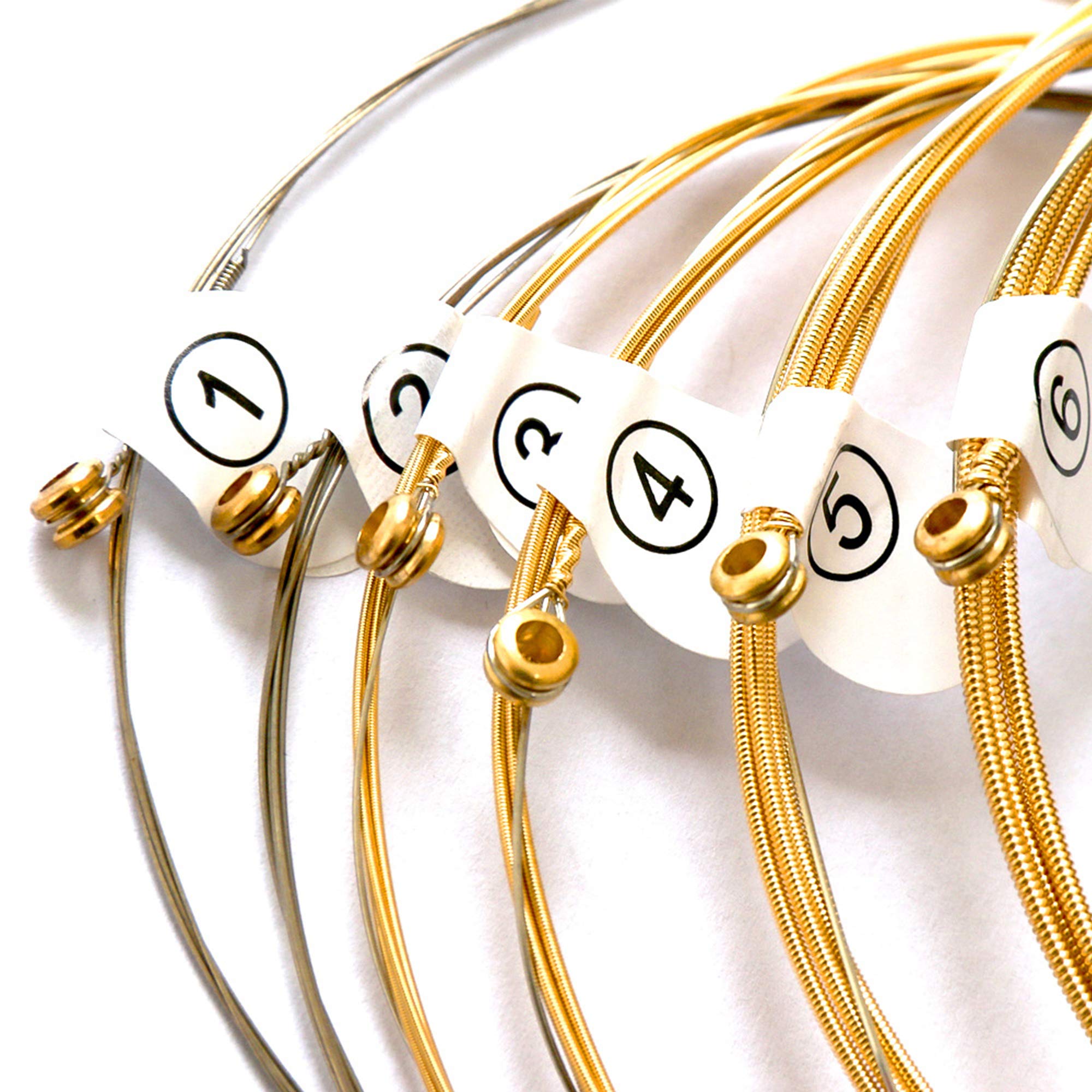 bestwishes Acoustic Guitar Strings, Brass Guitar Strings.011-.052 Guitar Strings Acoustic 6 String Set, 3 Guitar Picks And 1 String Changing Tool, GBA-011