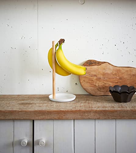 Yamazaki Home Stand Banana Hanger | Steel + Wood, One Size, White